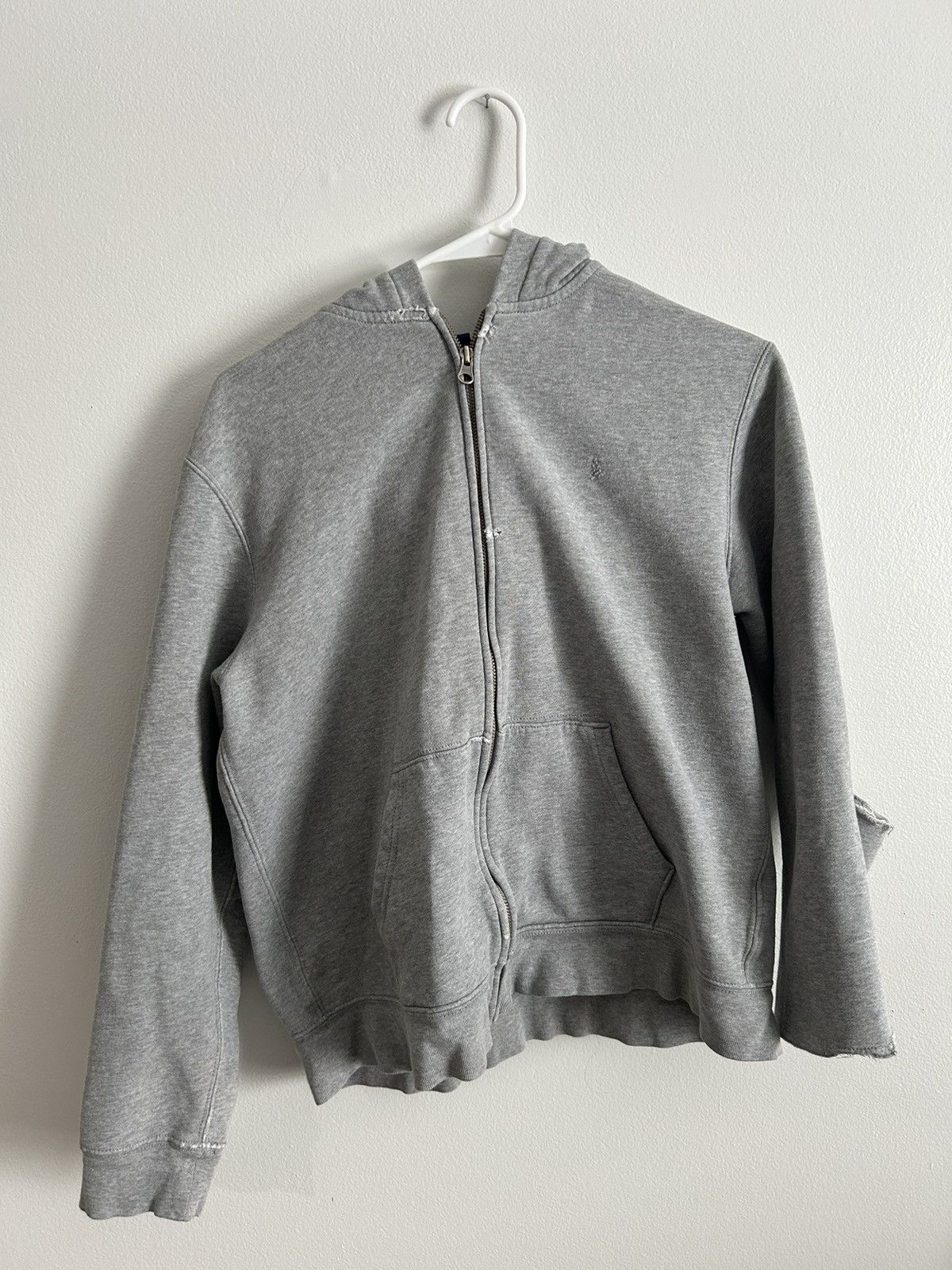 Polo Ralph Lauren Thrashed Grey Polo zip up | Grailed