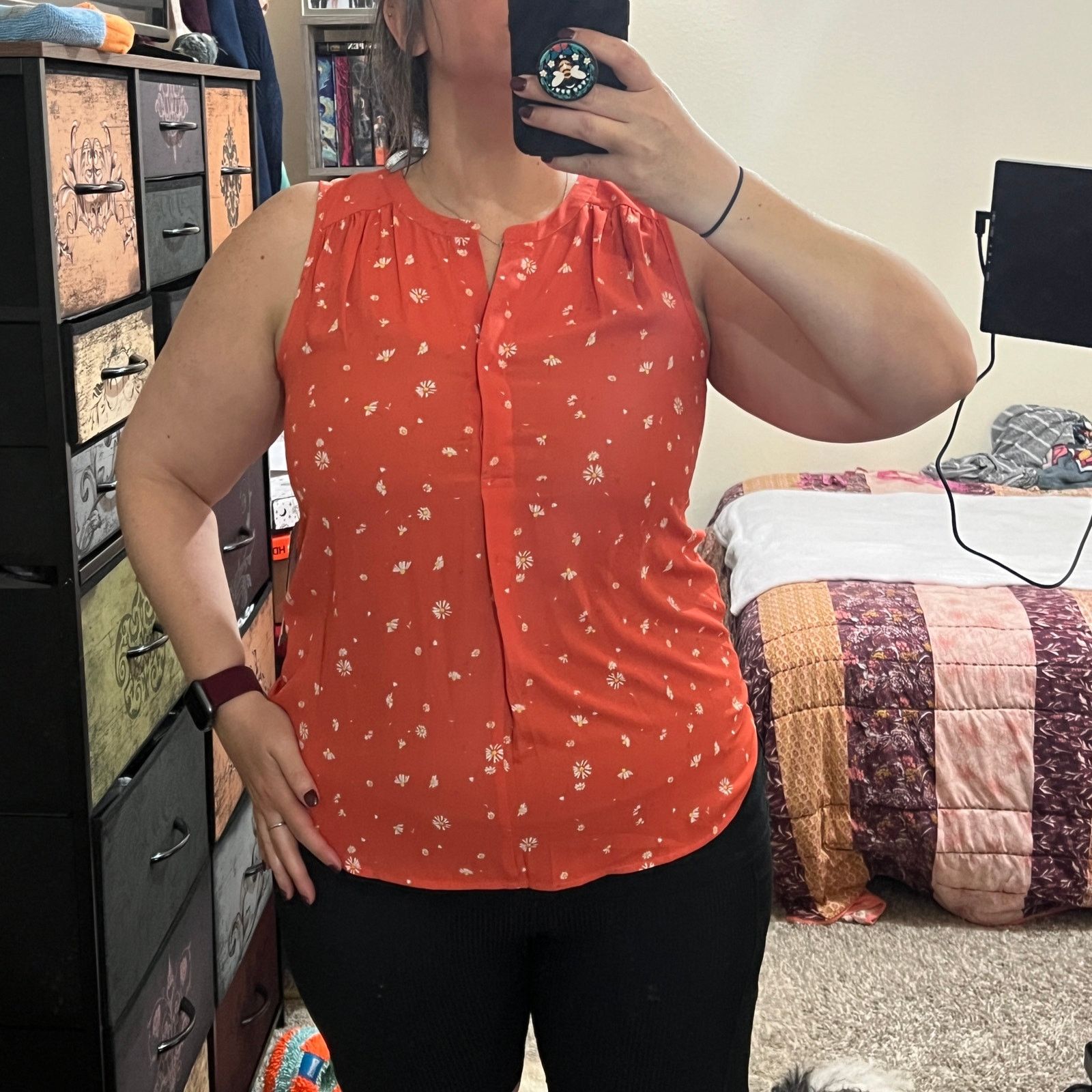 Other Celina Split Neck Blouse Stitch Fix Exclusive Daisy Pattern | Grailed