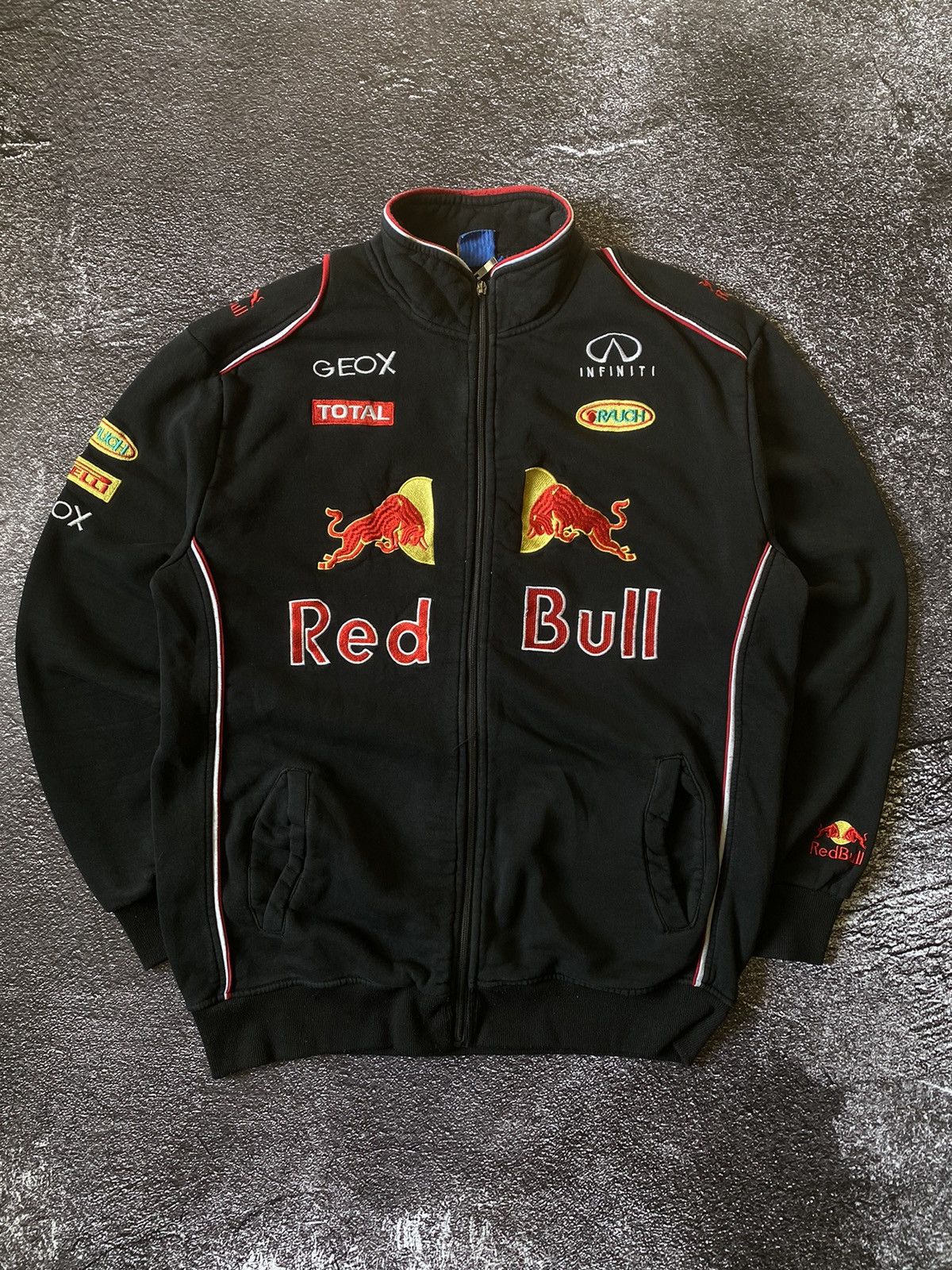 Red Bull × Vintage Red Bull racing F1 Vintage fleece zip Jacket | Grailed
