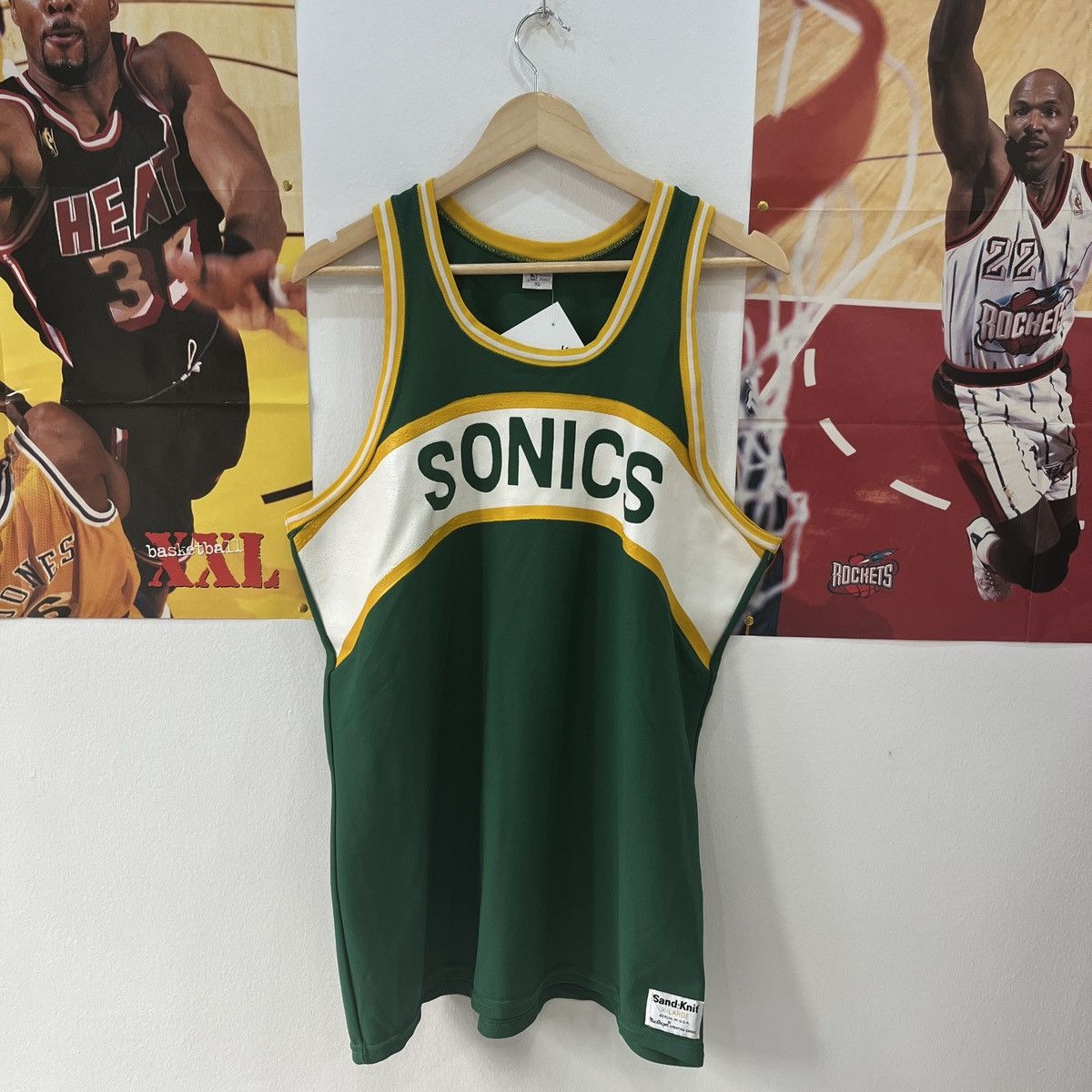 Champion × NBA × Vintage Vintage Seattle SuperSonics Late 80’s Sand Knit Jersey | Grailed