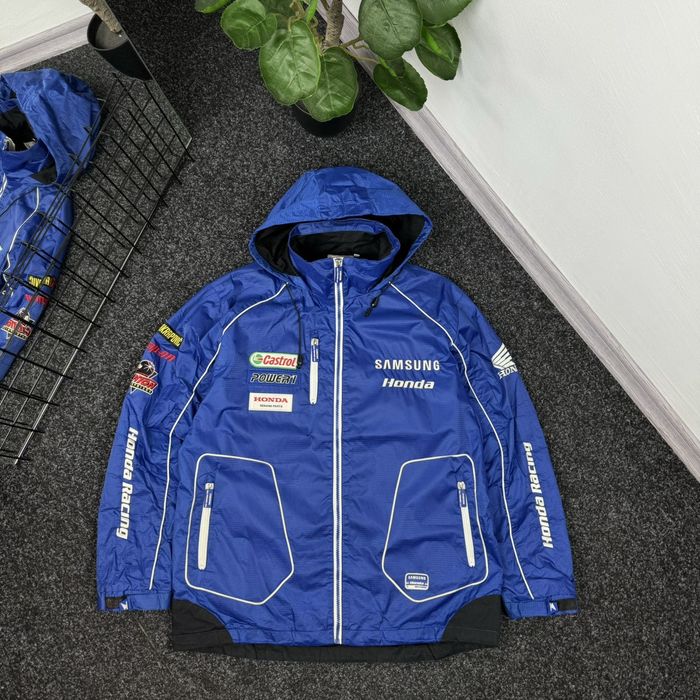 Vintage Honda Samsung Vintage Racing Jacket Vintage Blue Motorcycle ...