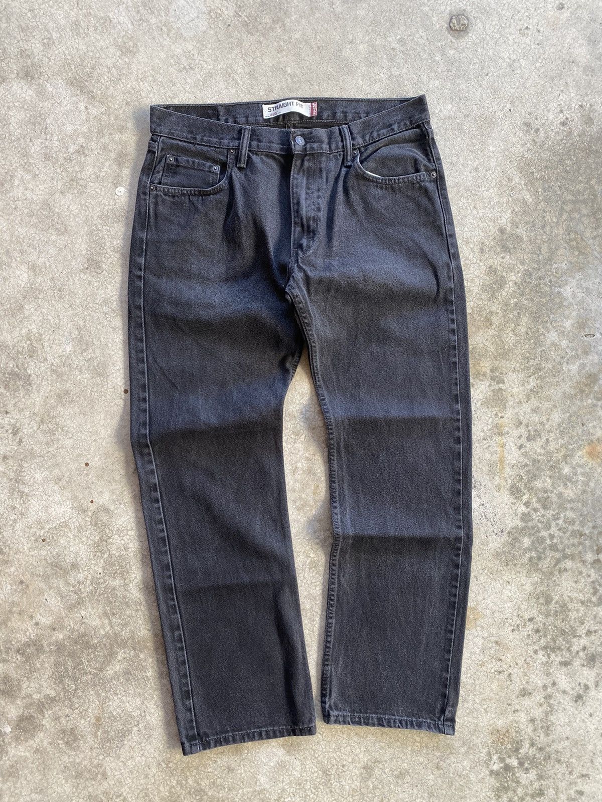 Vintage Faded black 505 straight fit baggy levis | Grailed