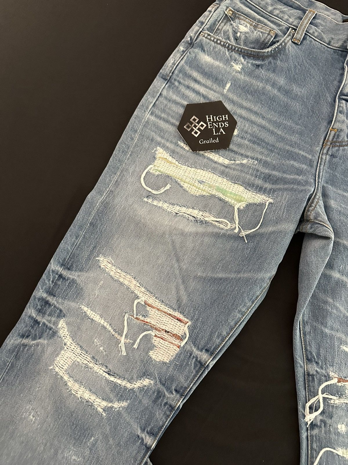 Amiri Amiri Aloha Patch Straight Fit Denim Jeans | Grailed