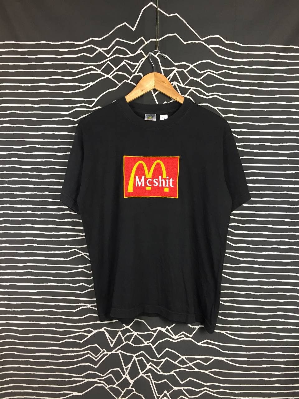 Humor McShit Embroidered Logo McDonald Parody Tee | Grailed