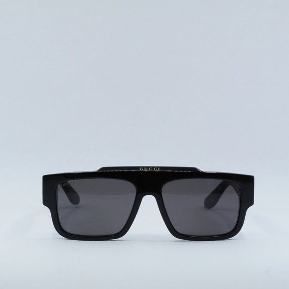 Gucci NEW GUCCI GG1460S 001 SOLID BLACK / GREY SUNGLASSES | Grailed