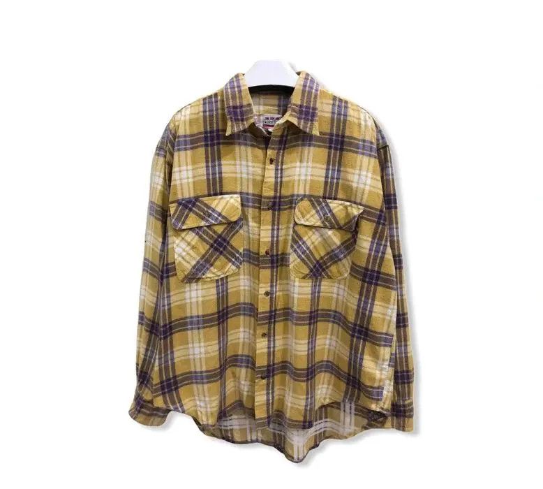 Flannel × Streetwear × Vintage Vintage Calico Ball Plaid Tartan Flannel ...