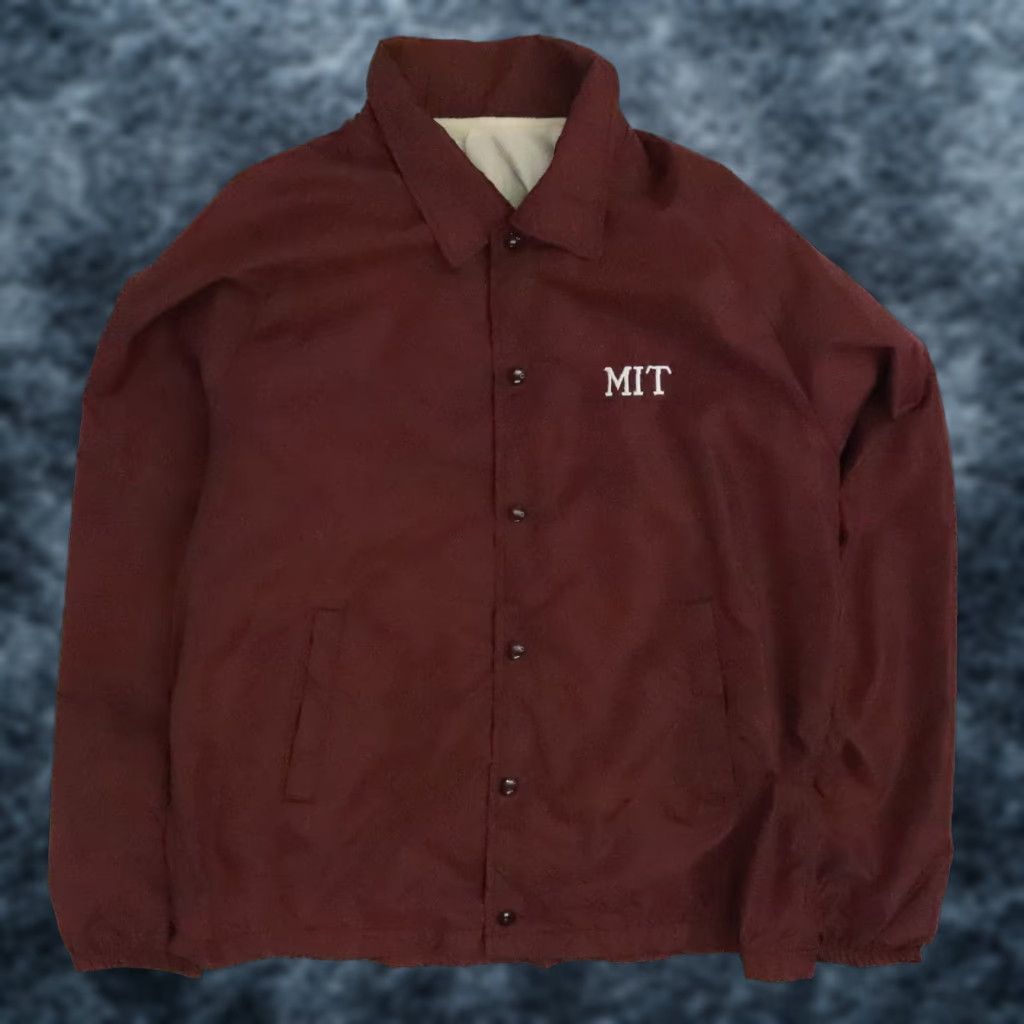 Champion VINTAGE Champion MIT Jacket Coat Large Red 80s NCAA Men | Grailed