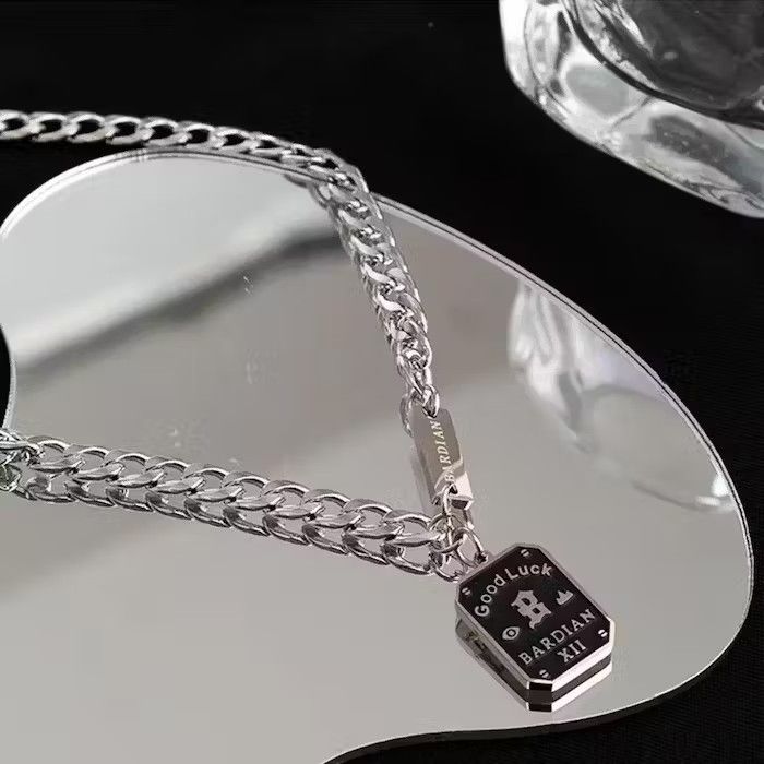 Chain × Cuban Link Chain × Streetwear Good Lucky Letter B Black Tag ...