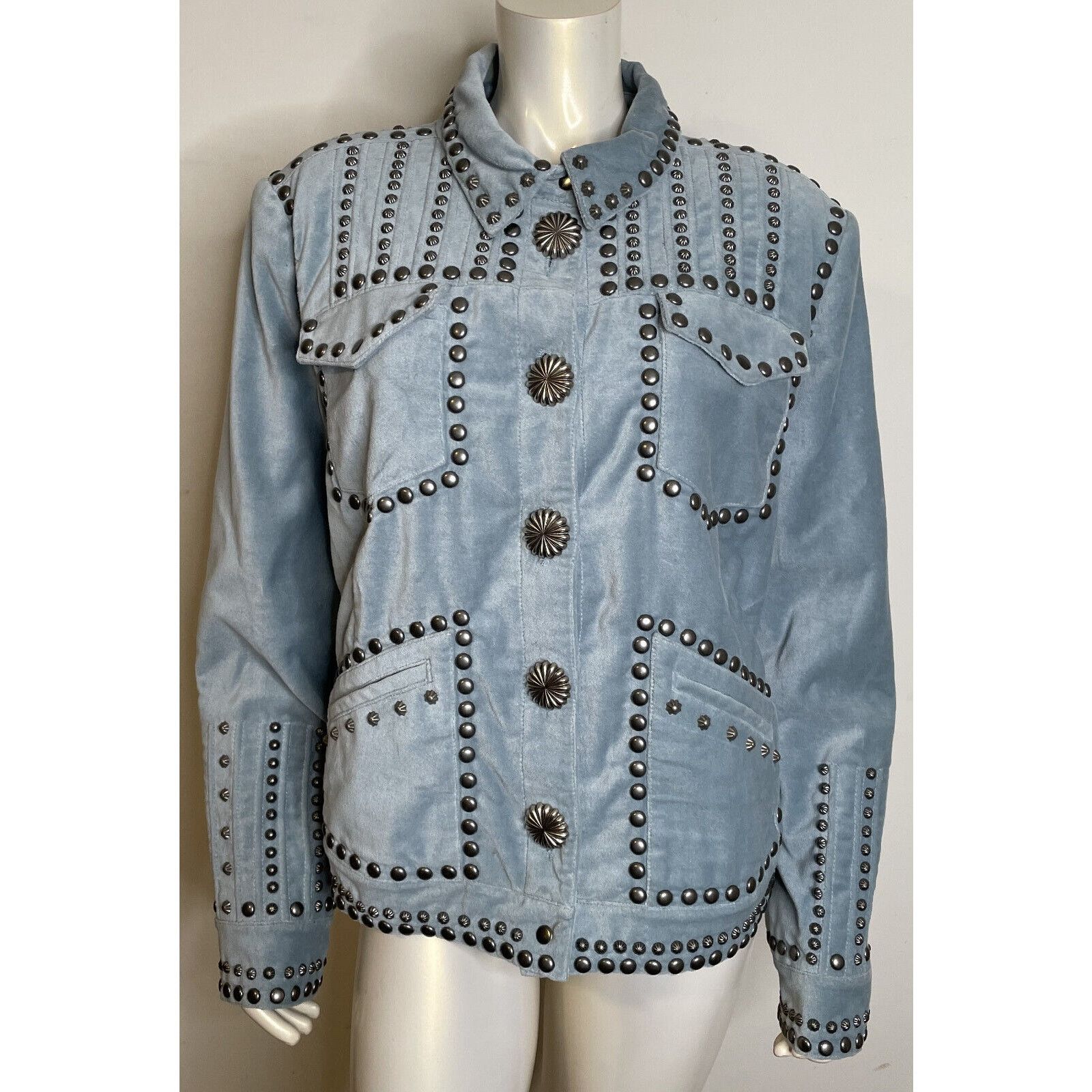 Double D Ranch Double D Ranch Balcones Blue Velvet Inez Jacket NWT 2X ...