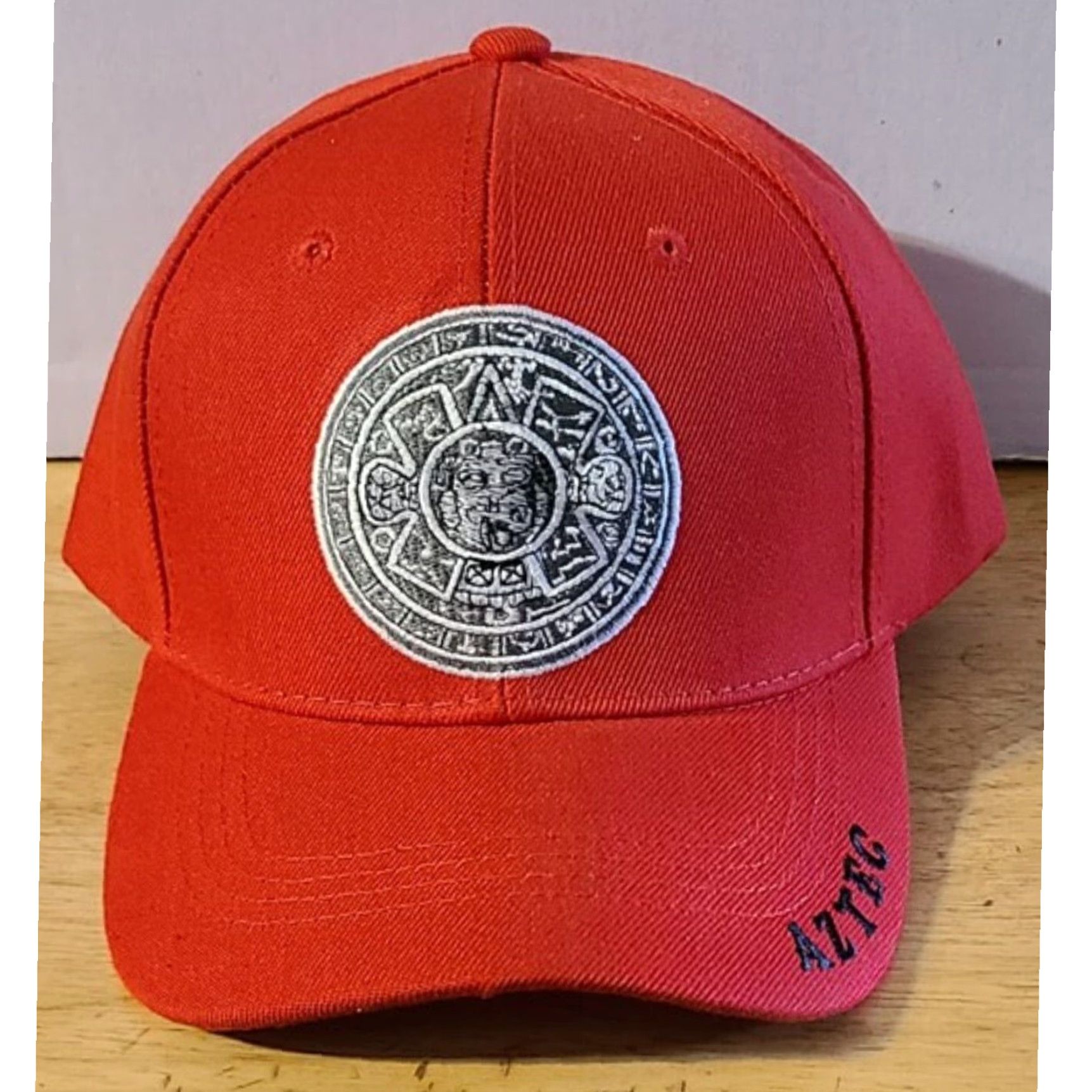 Vintage Authentic Ancient Mesoamerican Styled Mexico Red Baseball Cap ...
