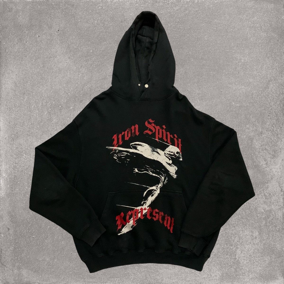 Represent Clo. Represent Medium Iron Spirit Vintage Black Pullover ...