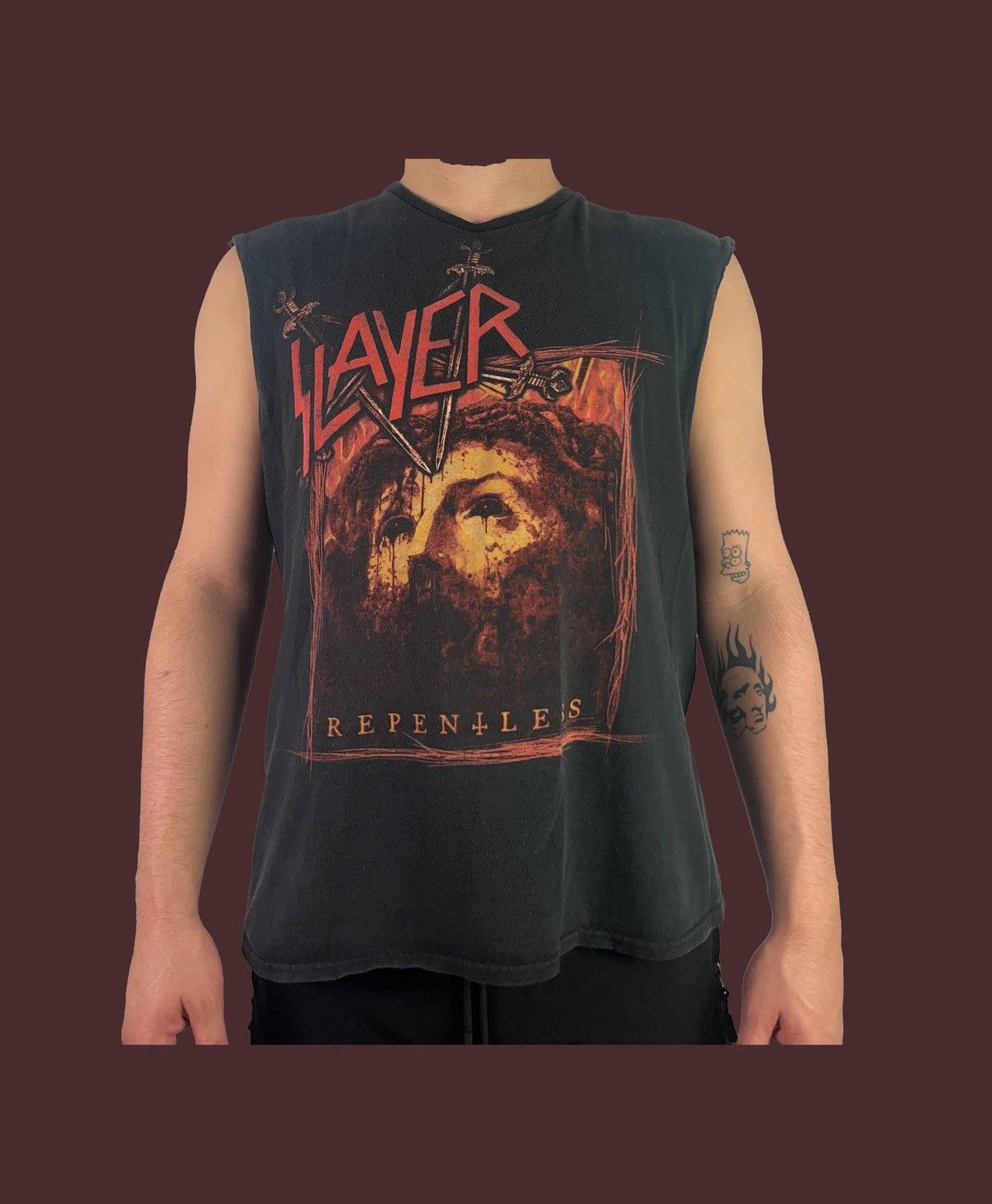 Vintage 2000’s Slayer ‘Relentless’ Cropped Tee🗡️ | Grailed