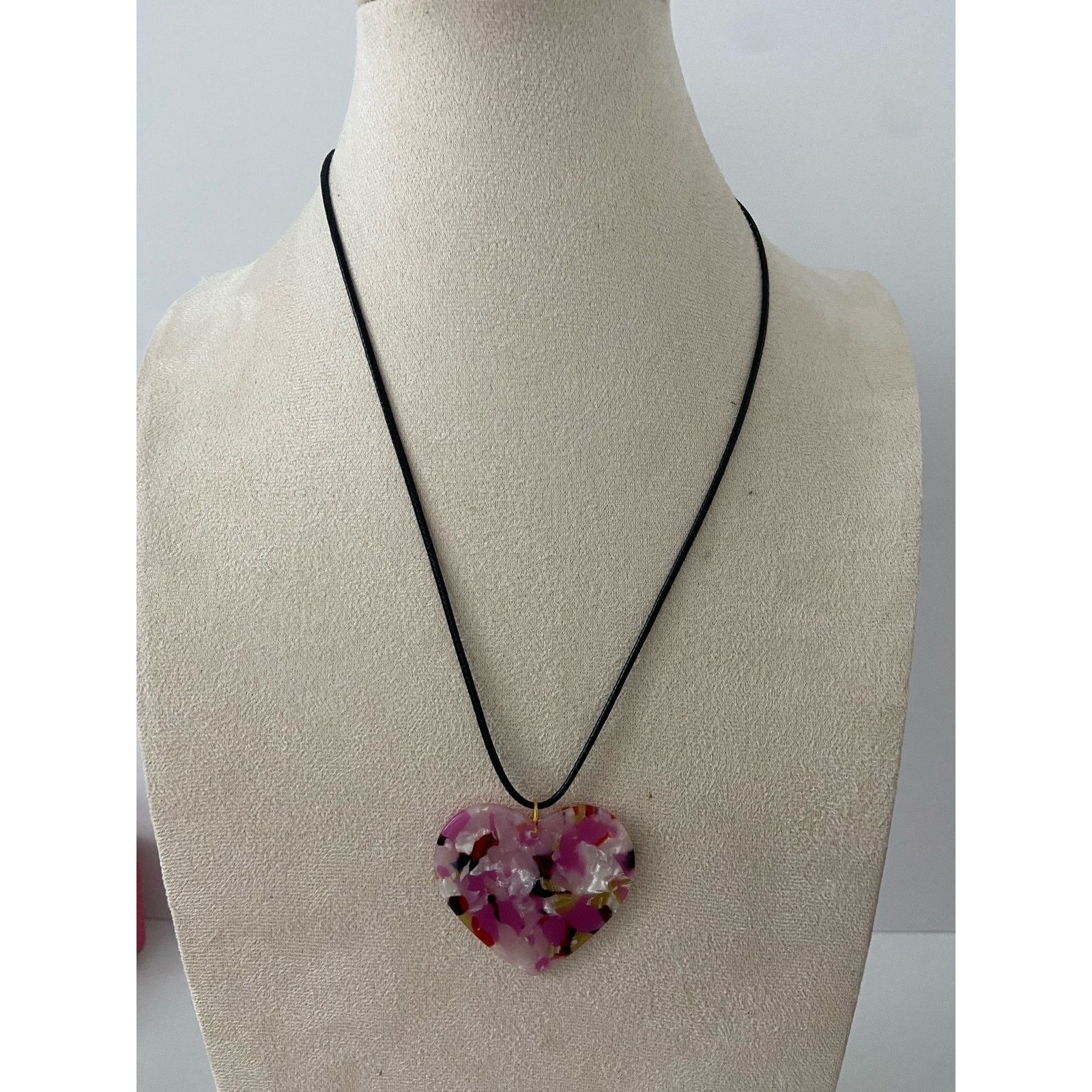 Generic Upcycled resin heart necklace | Grailed