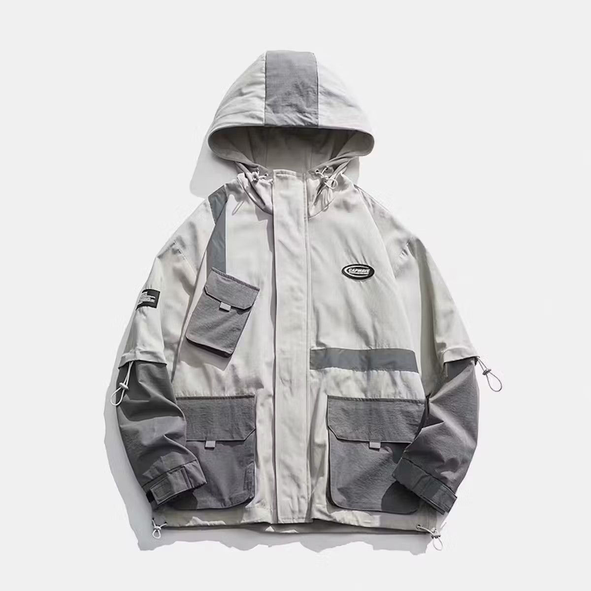 Custom 2020S/S Simple Blue Japan Gray Wave Windbreaker | Grailed