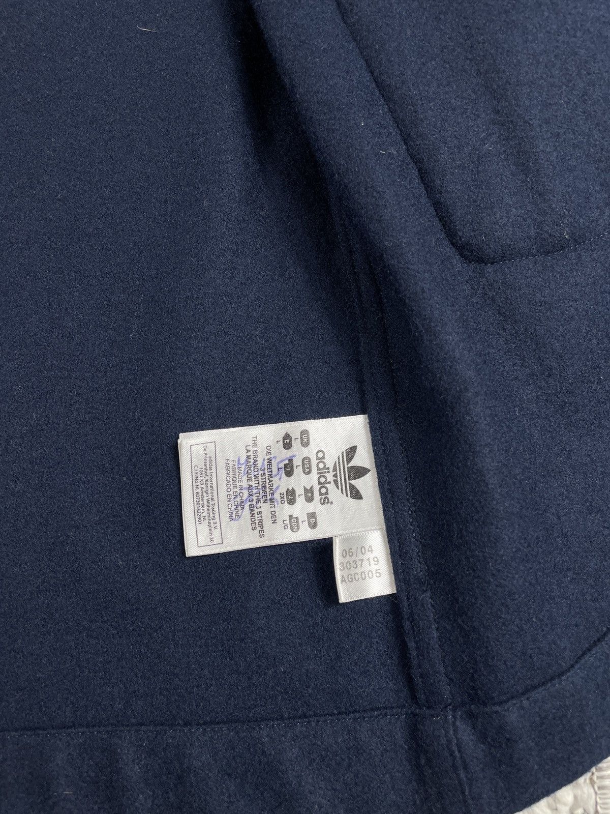 Adidas 00s Adidas Originals Vintage Wool Coat Navy Blue early 2000s ...