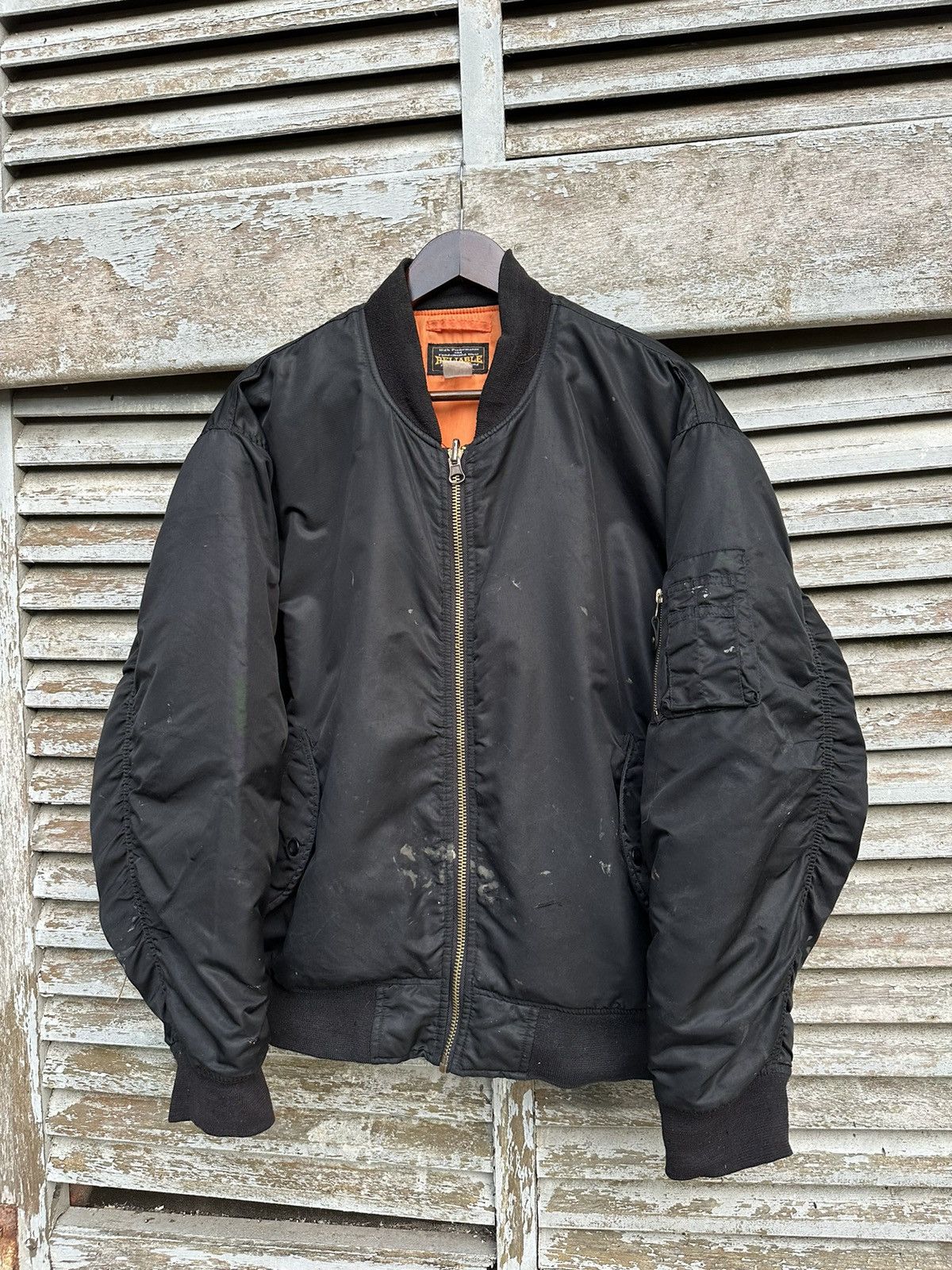 Vintage 🪖Vintage THRASHED MA-1 Man Intermediate Bomber Jacket | Grailed