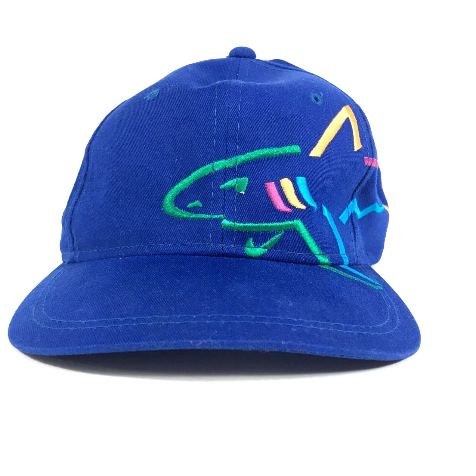 Vintage Authentic Greg Norman Signature Blue Large Format Shark Logo ...