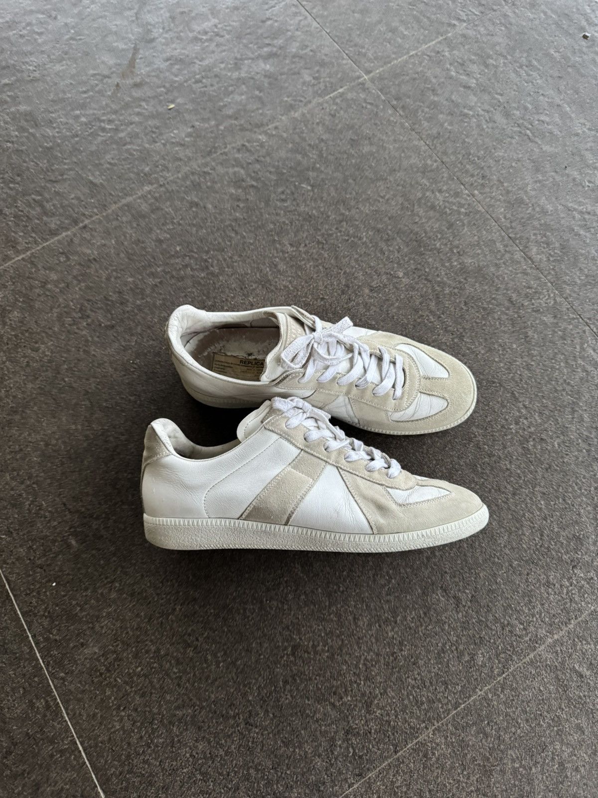 Maison Margiela Maison Margiela GATs triple white | Grailed