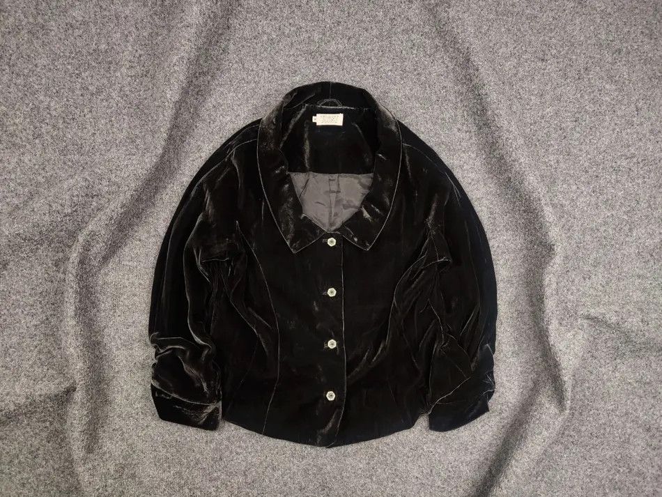 Designer Toast Design Dark Black Green Velour Womens Blazer Jacket ...