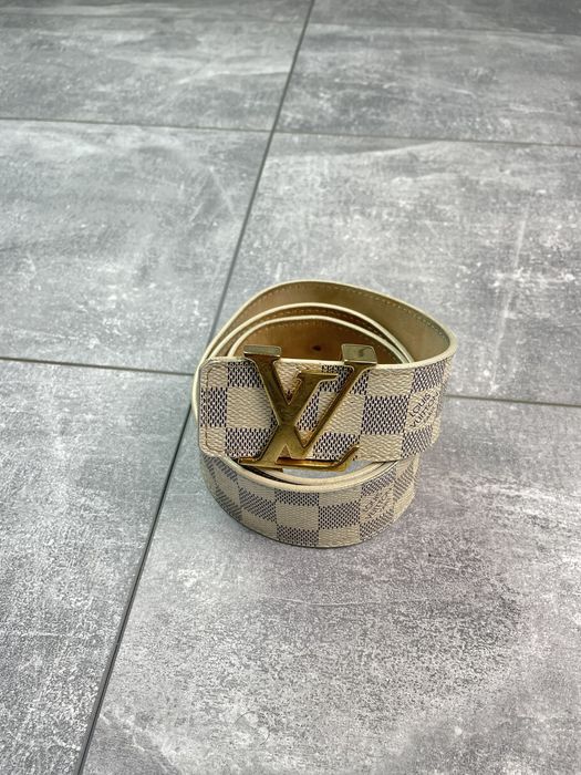 Louis Vuitton Louis Vuitton White Checkered Belt | Grailed