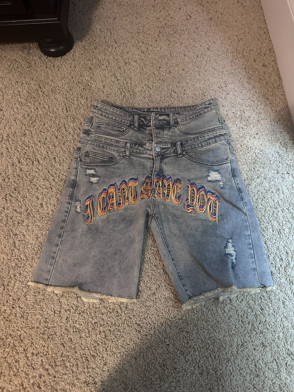 Japanese Brand × Streetwear “i can’t save you” jorts | Grailed