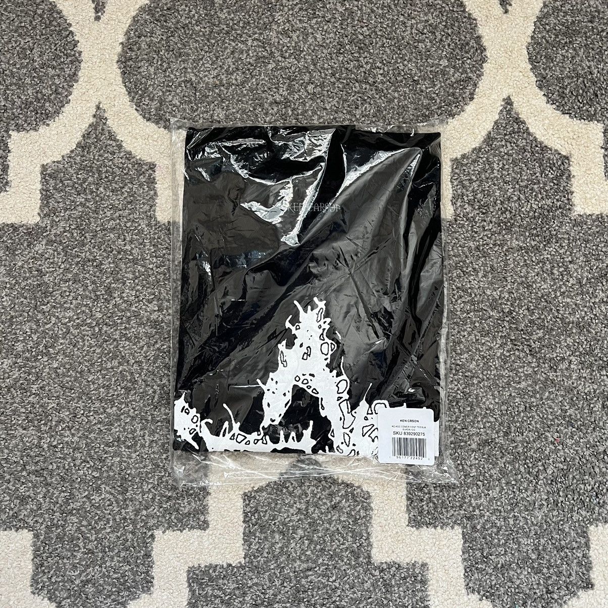 Playboi Carti ken carson a great chaos cover font black tee | Grailed