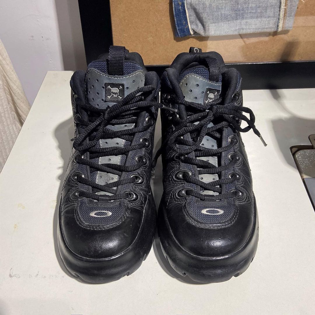 Oakley × Vintage VINTAGE OAKLEY NAIL SKULL CROSSBONES BOOTS | Grailed