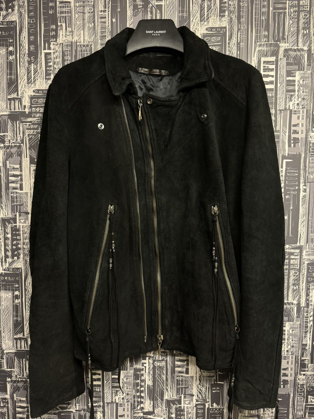 14th Addiction 14th Addiction Sheep Skin Leather Jacket | Grailed