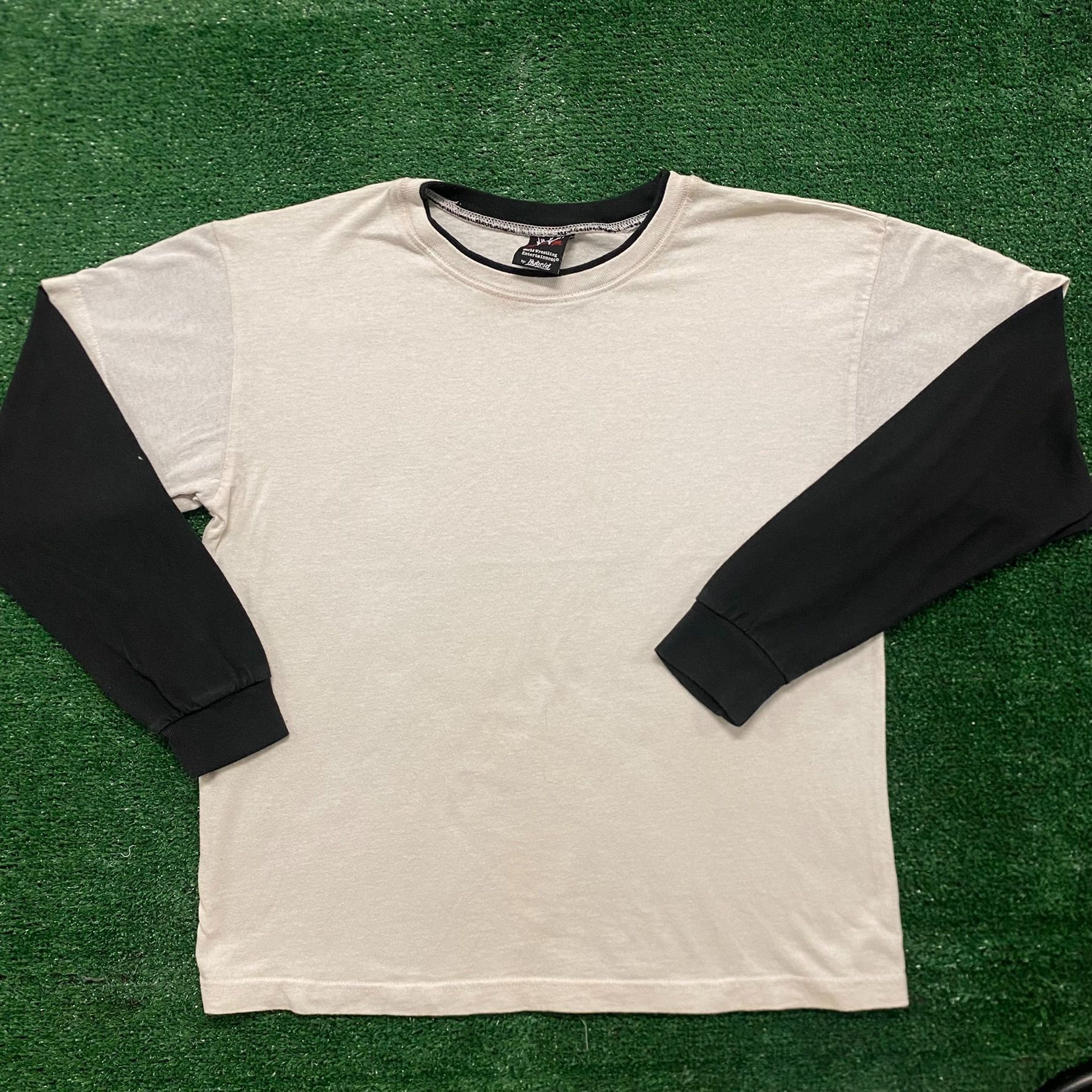 Vintage Vintage 90s WWE Double Sleeve Essential Blank Punk Tee | Grailed