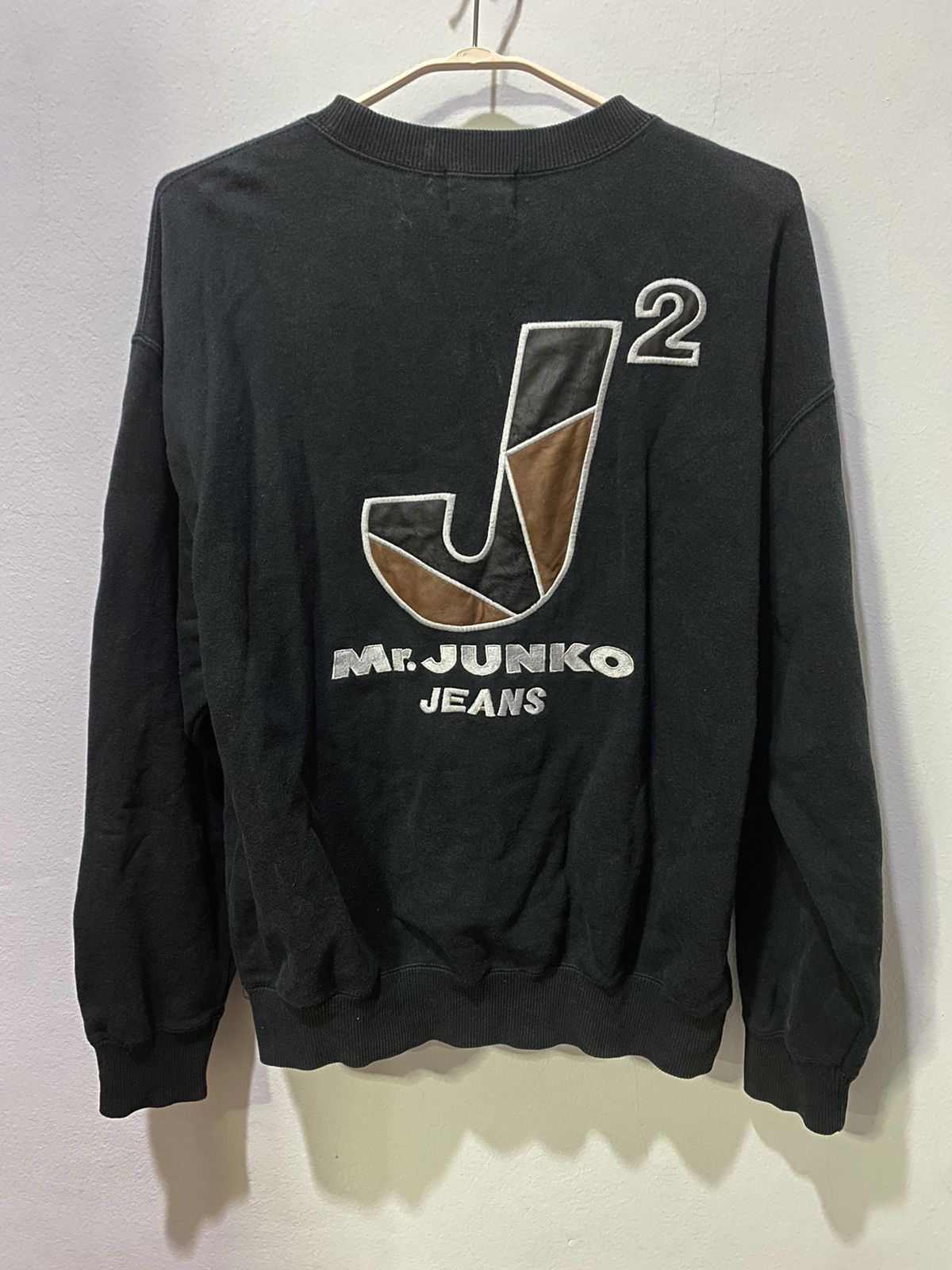 Vintage Vintage MR JUNKO Jeans Sweatshirt Big Logo Embroidered | Grailed