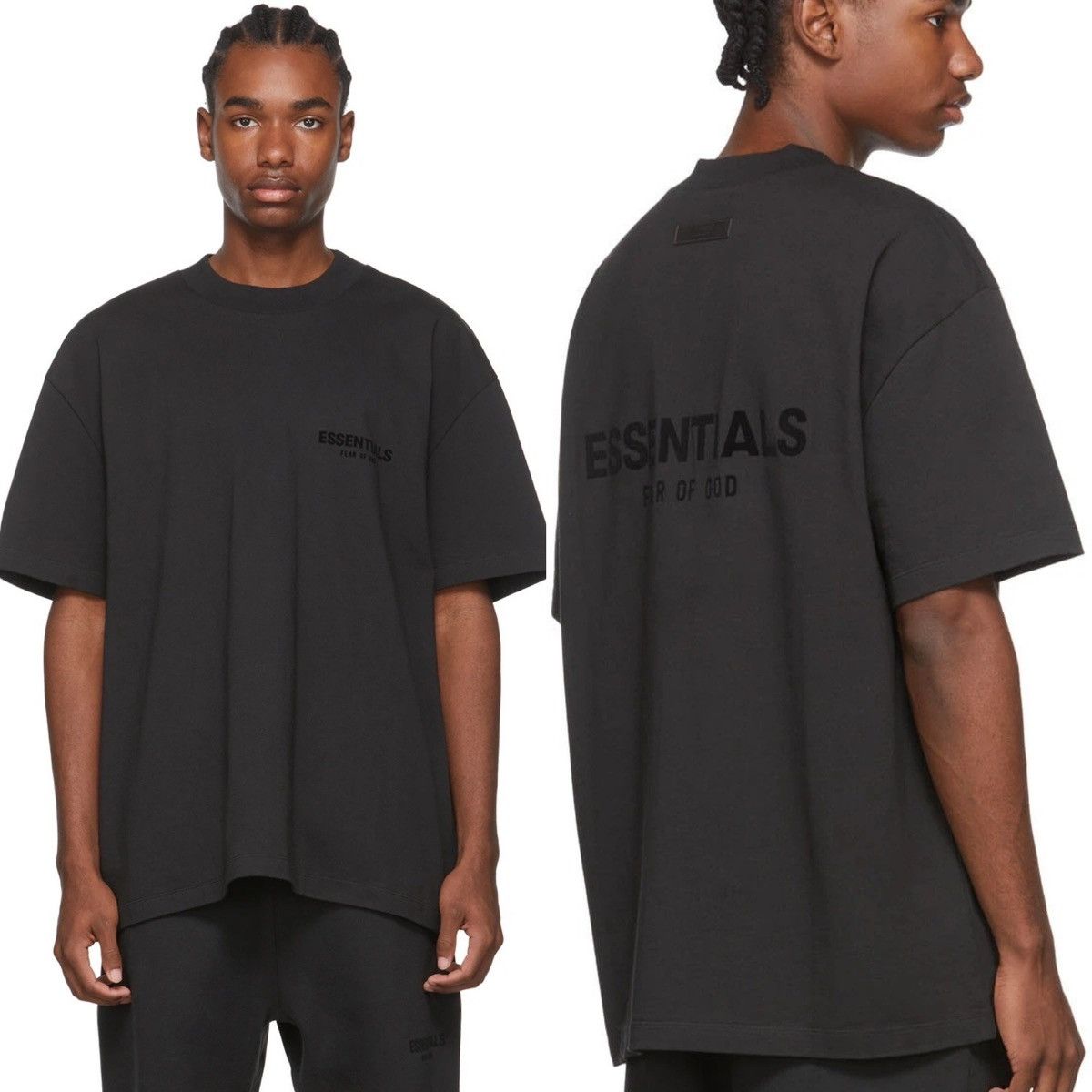 Essentials × Fear of God Essentials fear of god oversized black t shirt ...