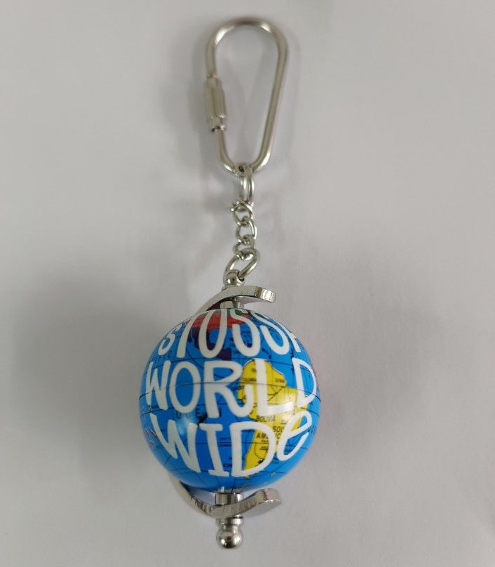Hypebeast × Stussy Stussy Globe World Keychain | Grailed
