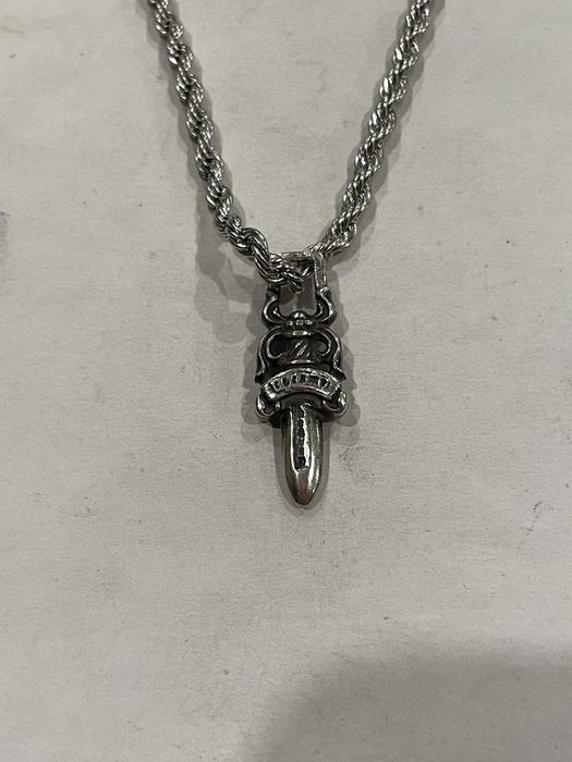 Chrome Hearts Chrome Hearts Dagger Pendant Rope Chain Necklace Silver ...