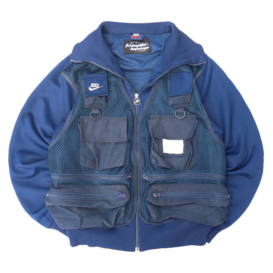 Nike × Streetwear Reworked Nike Tactical Tracktop Club Blue/Fade Navy ...