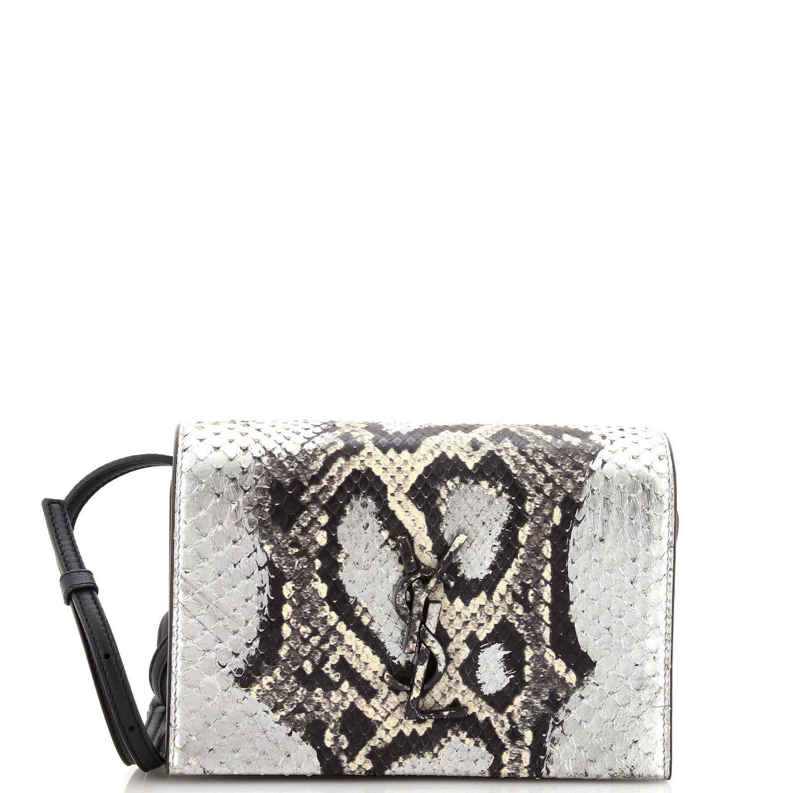 Yves Saint Laurent Classic Monogram Wallet on Strap Python Toy | Grailed