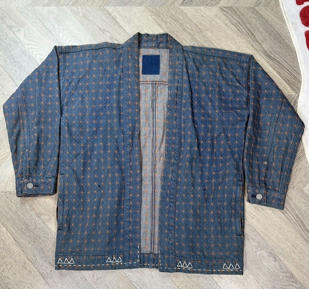 Visvim VISVIM ICT 15AW SASHIKO SANJURO KIMONO JKT | Grailed