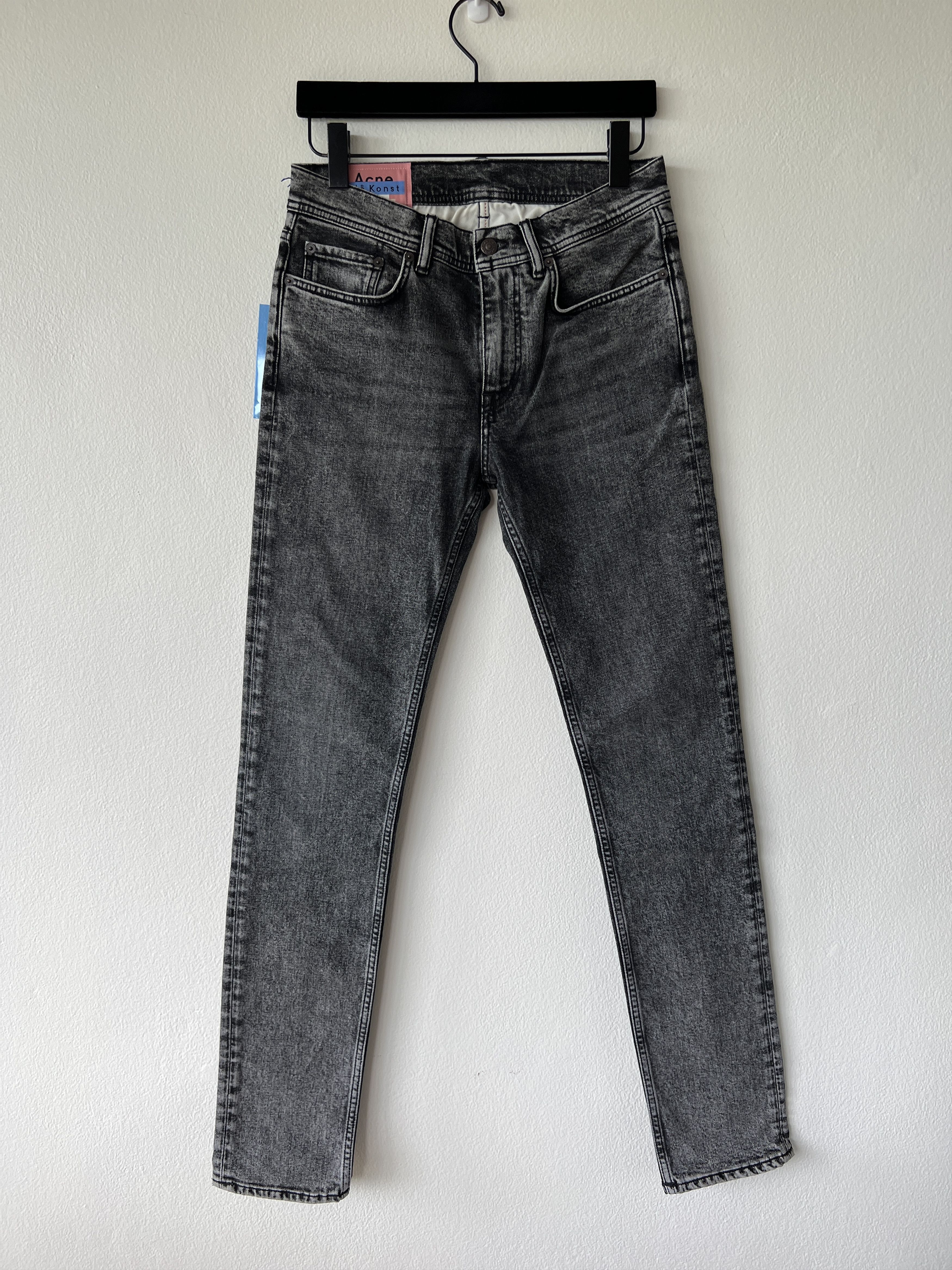 Acne Studios bla konst mens denim jeans north black marble grey | Grailed