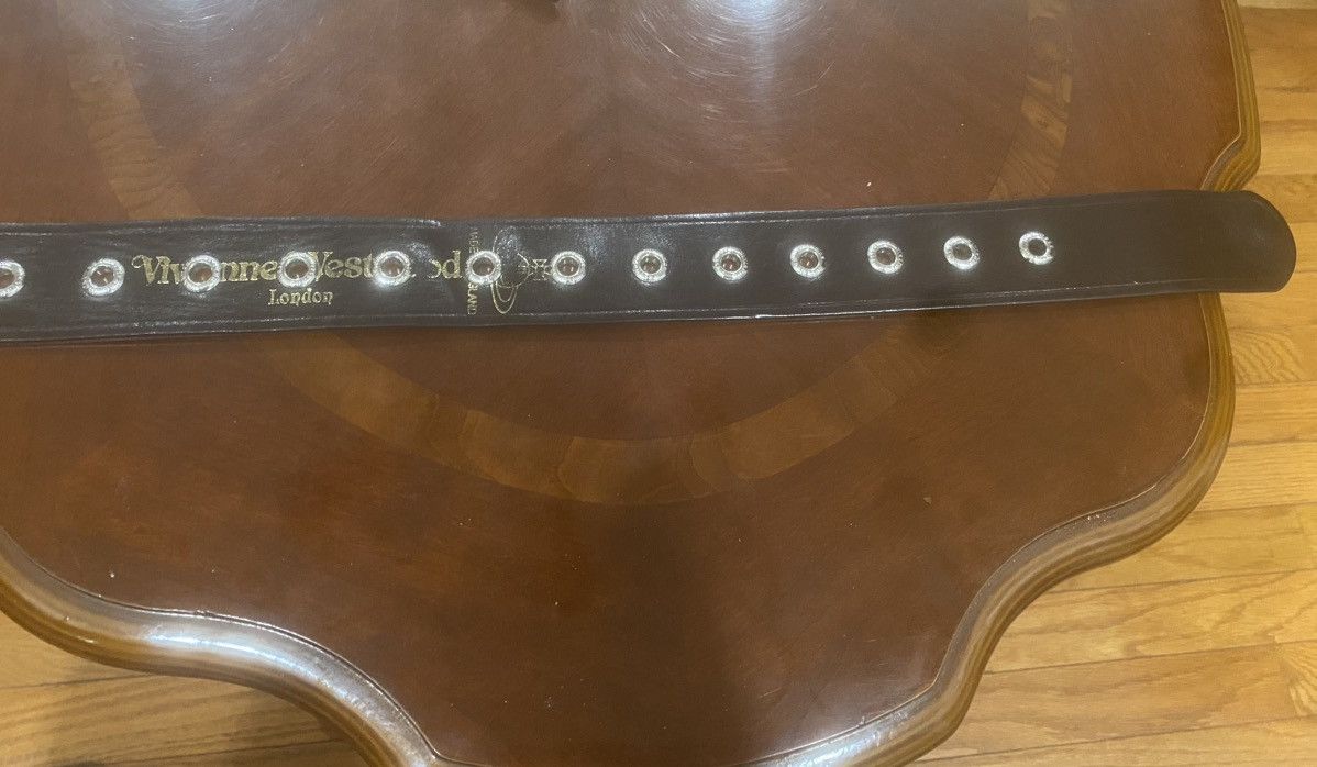 Vivienne Westwood Vivienne Westwood Alex Belt Rhodium Black Leather ...