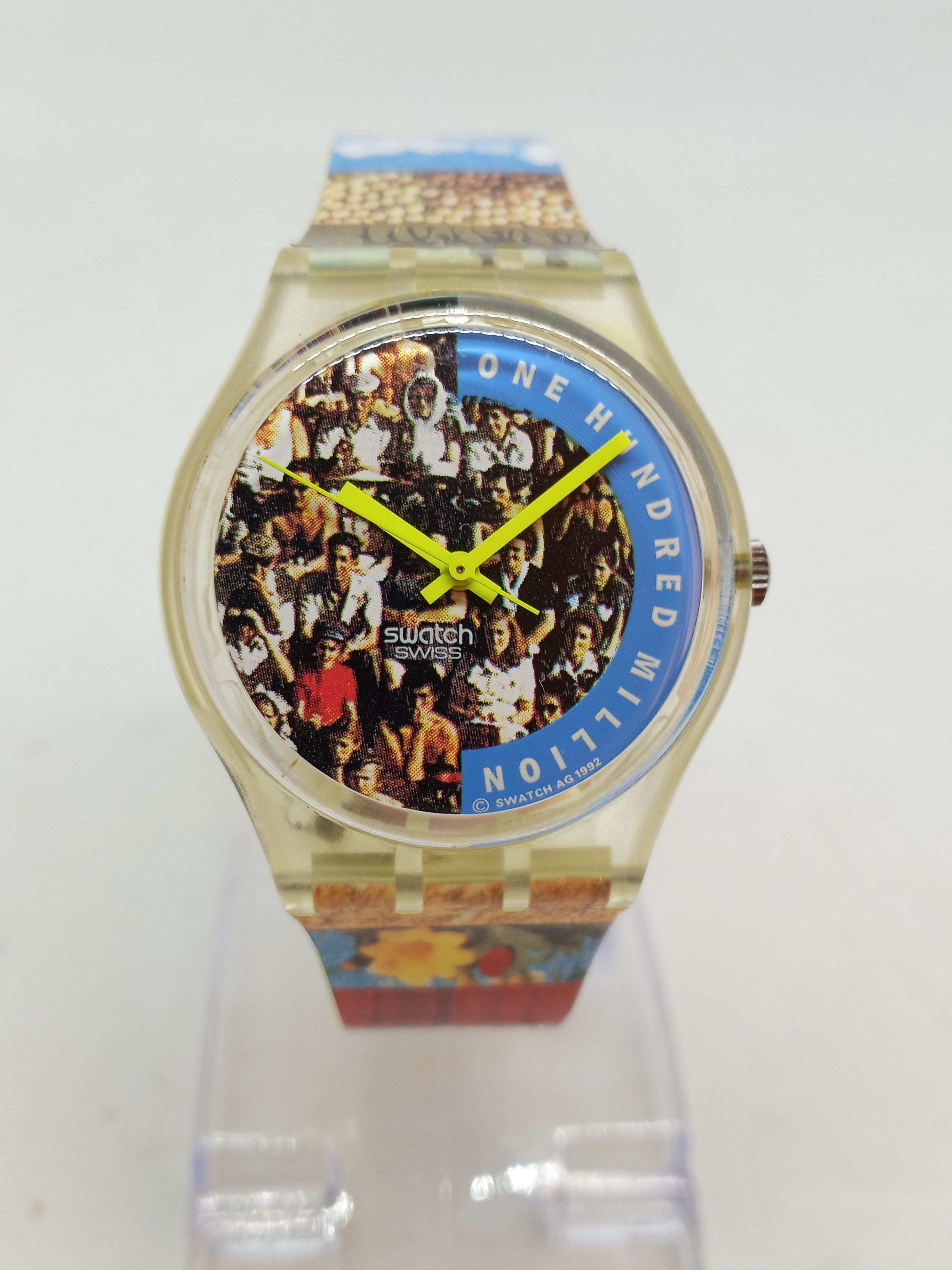 Swatch VINTAGE 1992 Swatch GZ126 "The People" 34mm Swiss Made Watch ...