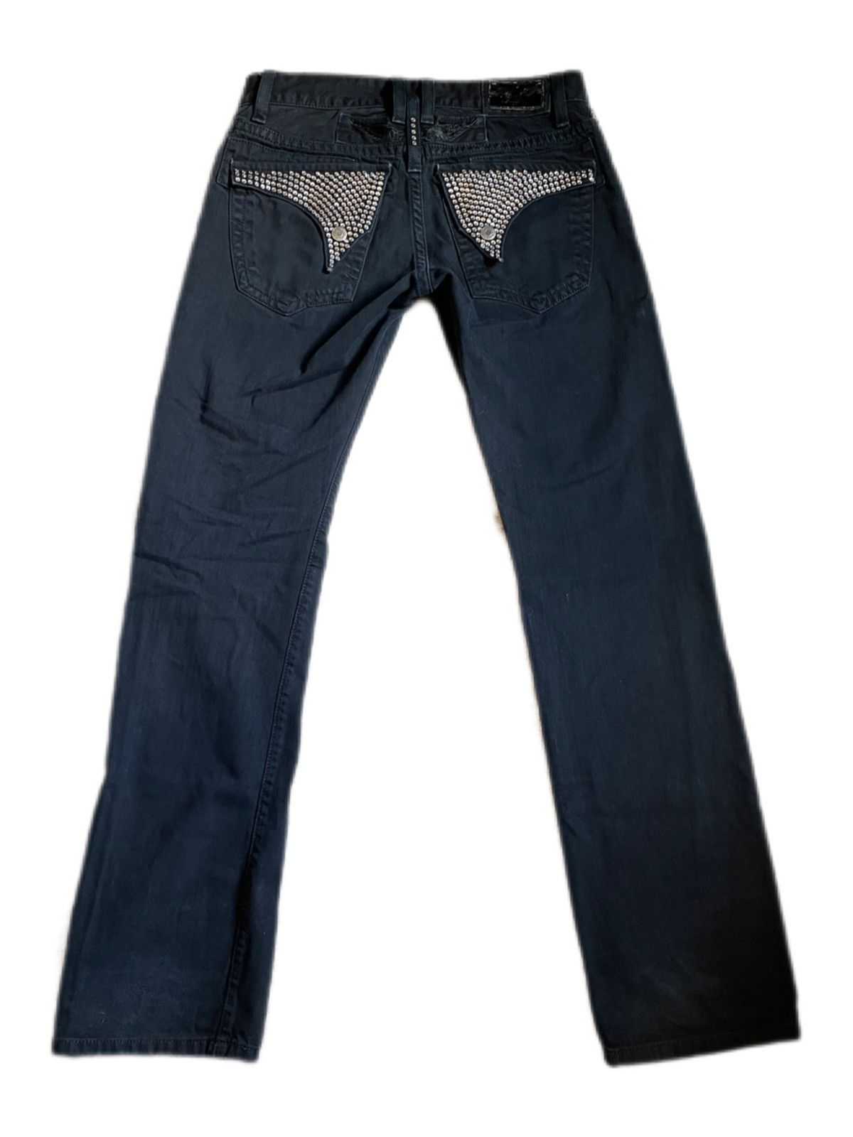 Robins Jeans Black Robin Jeans with white crystals | Grailed