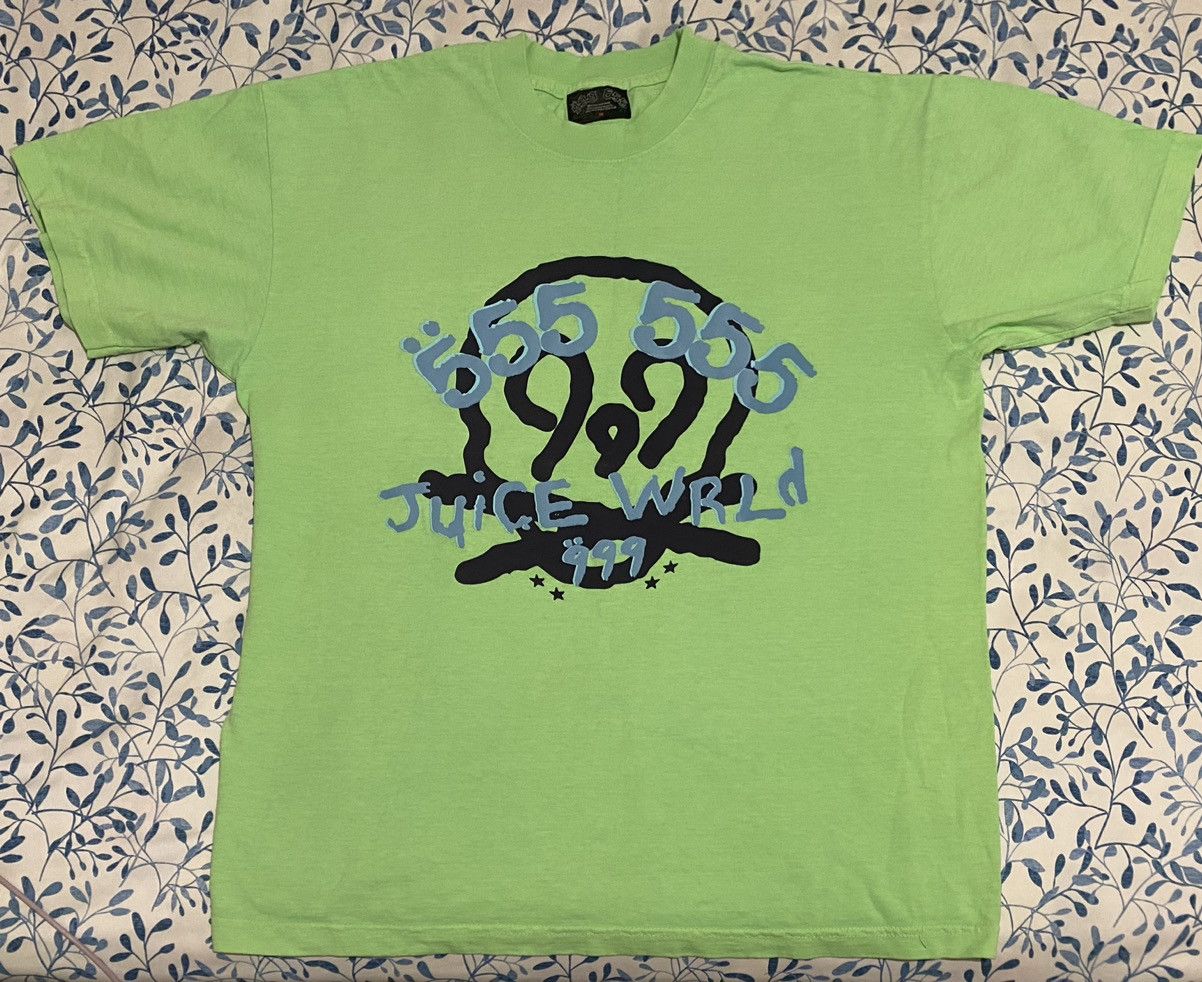 999 Club × Sp5der Sp5der x Juice Wrld 999 Club Green T shirt | Grailed