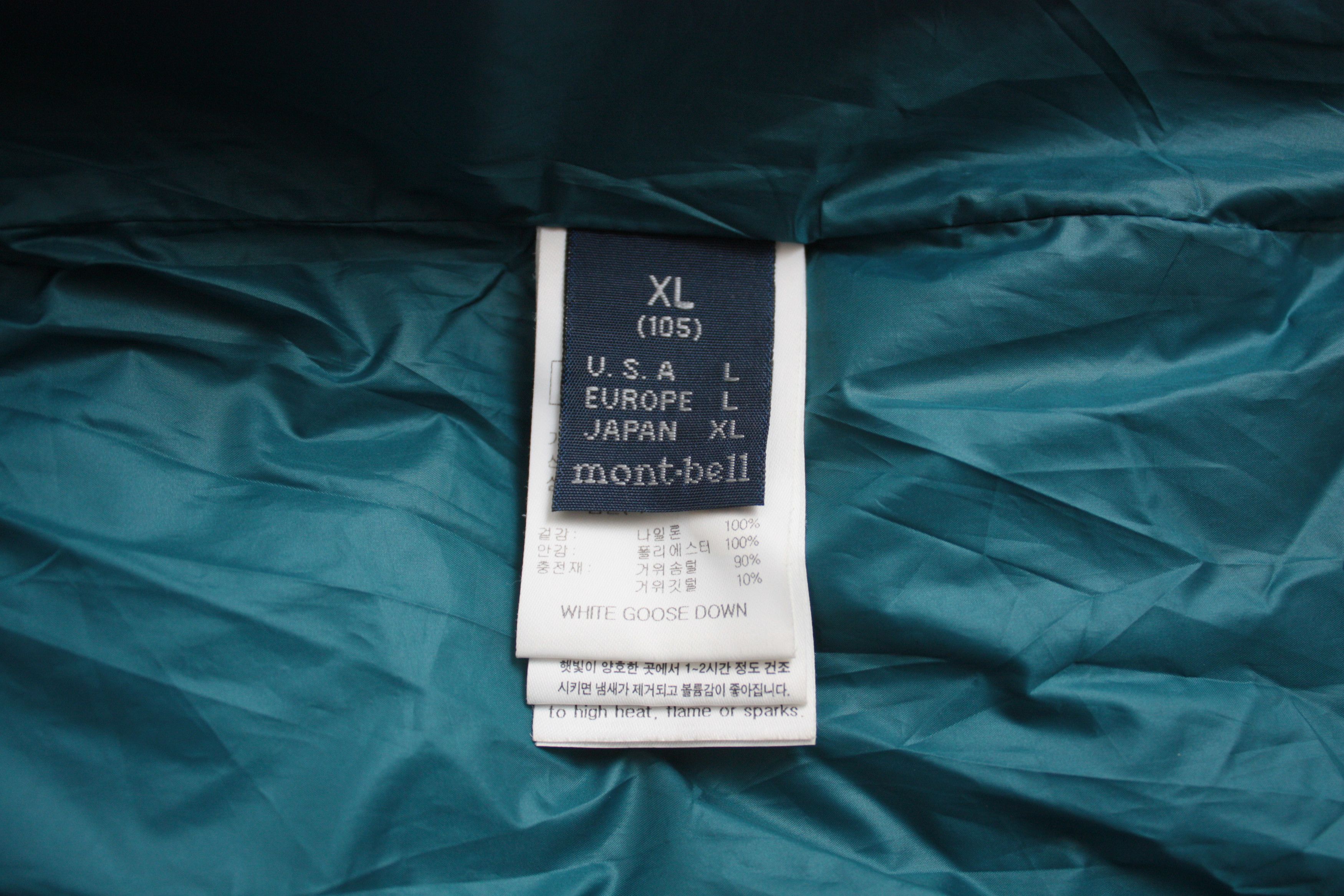 Montbell Montbell EX 800 Turquoise Blue Puffer Down Vest Men's Large ...