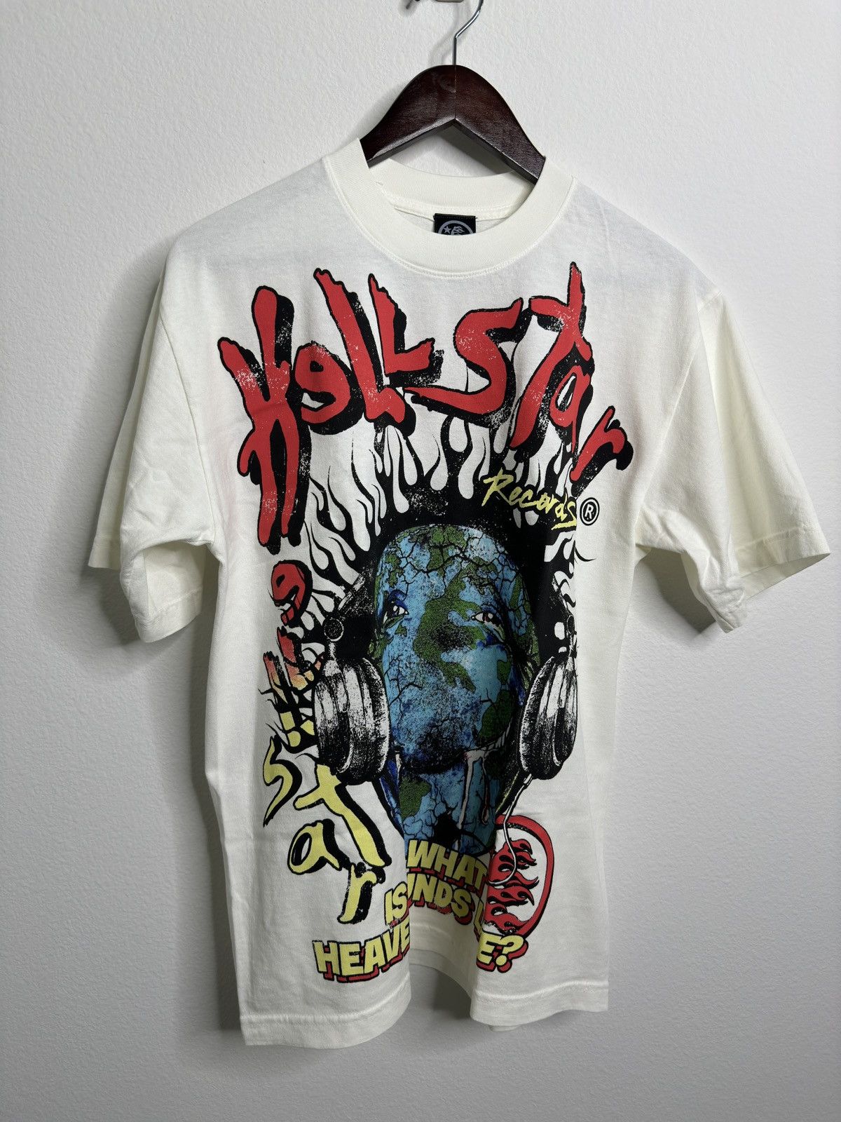 HELLSTAR Hellstar Studios Heaven on Earth Tee Off White | Grailed