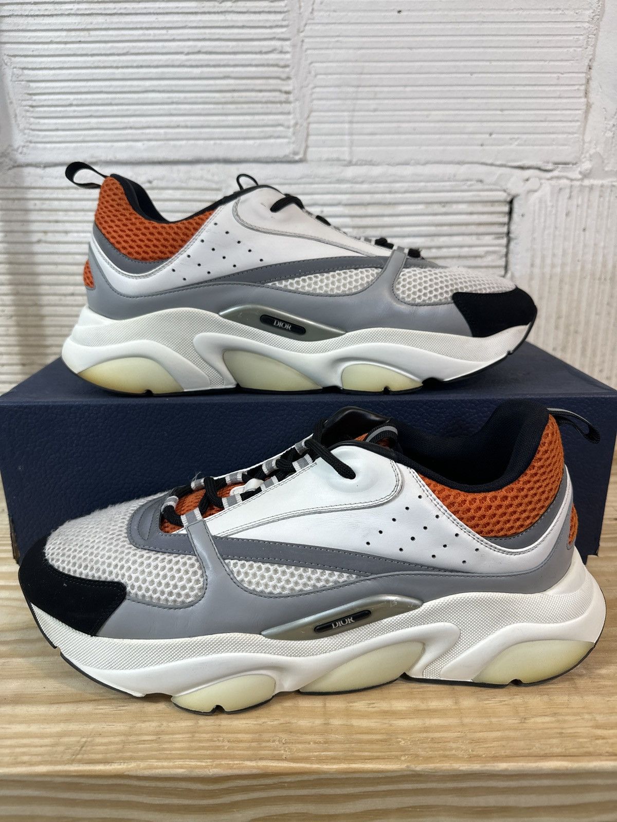 Dior Dior B22 Orange Grey Cream Sneaker Sz 48 | Grailed