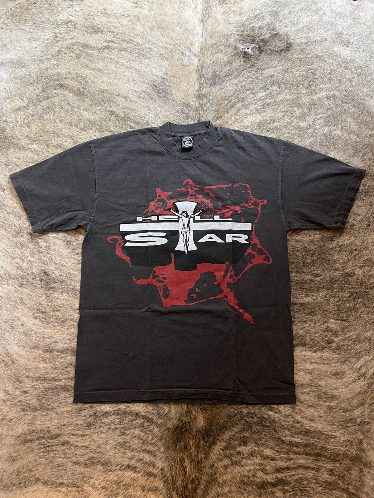 HELLSTAR Hellstar Jesus Emblem Shirt Black | Grailed