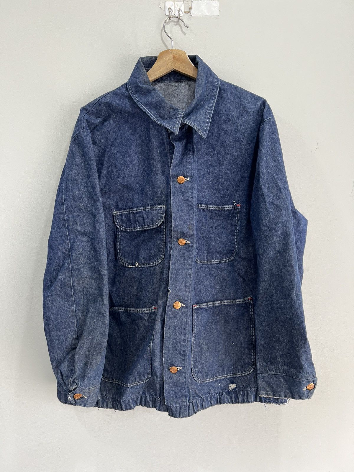 Vintage Vtg 60s Chore Denim Jacket Montgomerey blue bell workwear | Grailed