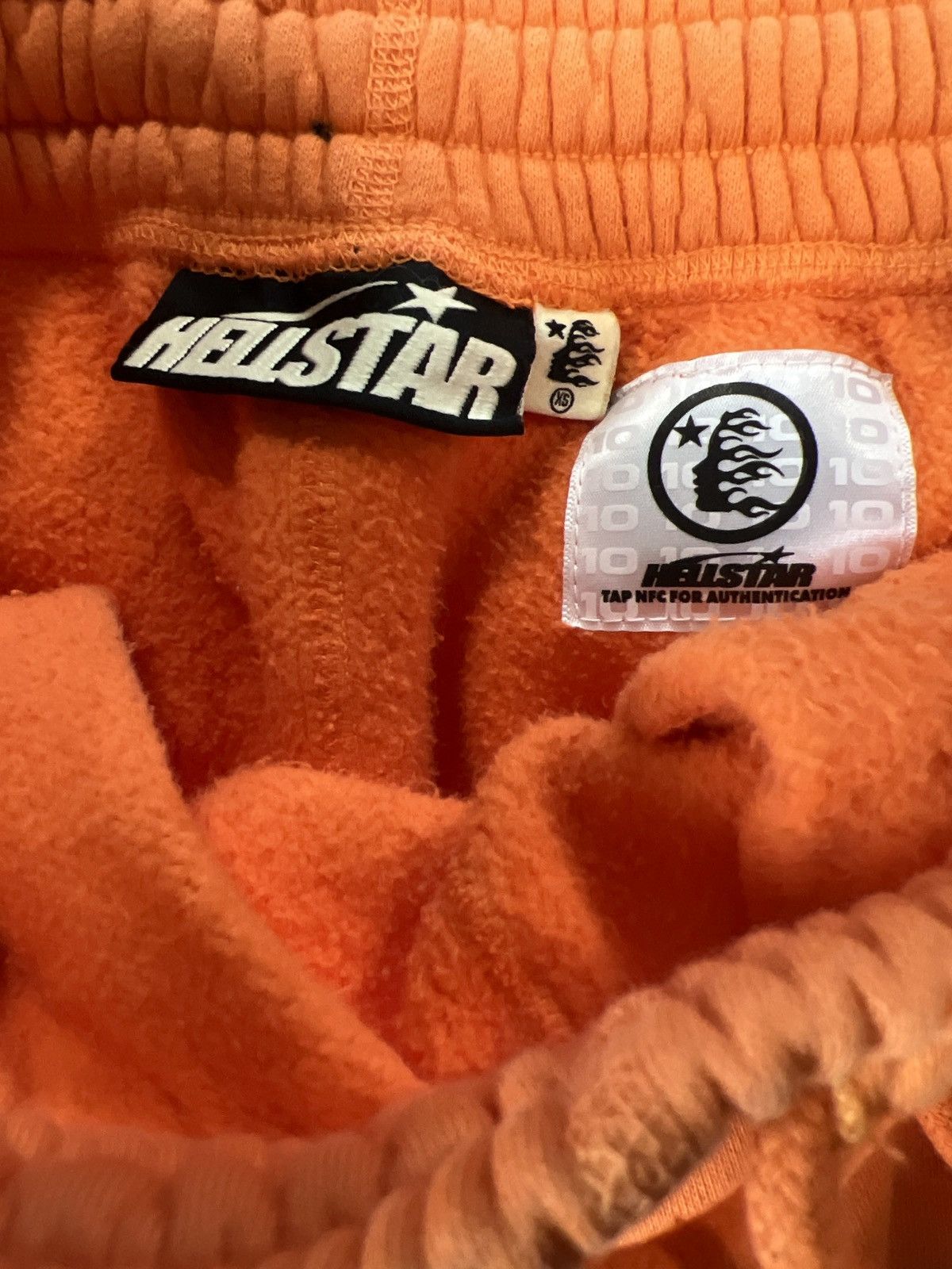 HELLSTAR Hellstar Fire Orange Dye Closed Elastic Bottom Sweatpants ...