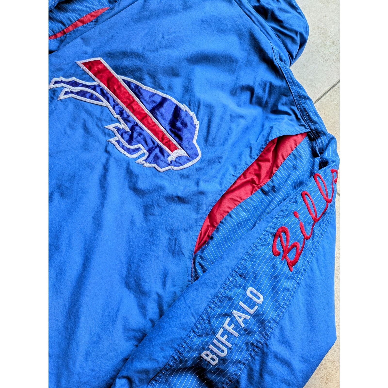 Starter Buffalo Bills 90s STARTER puffer grid M blue NFL Pro vintage ...