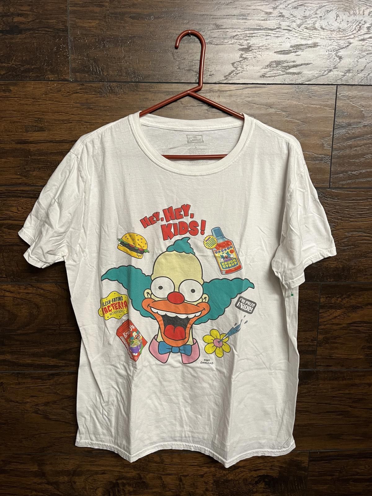 The Simpsons The Simpsons Krusty the Clown - Hey Hey Kids- L T-shirt ...