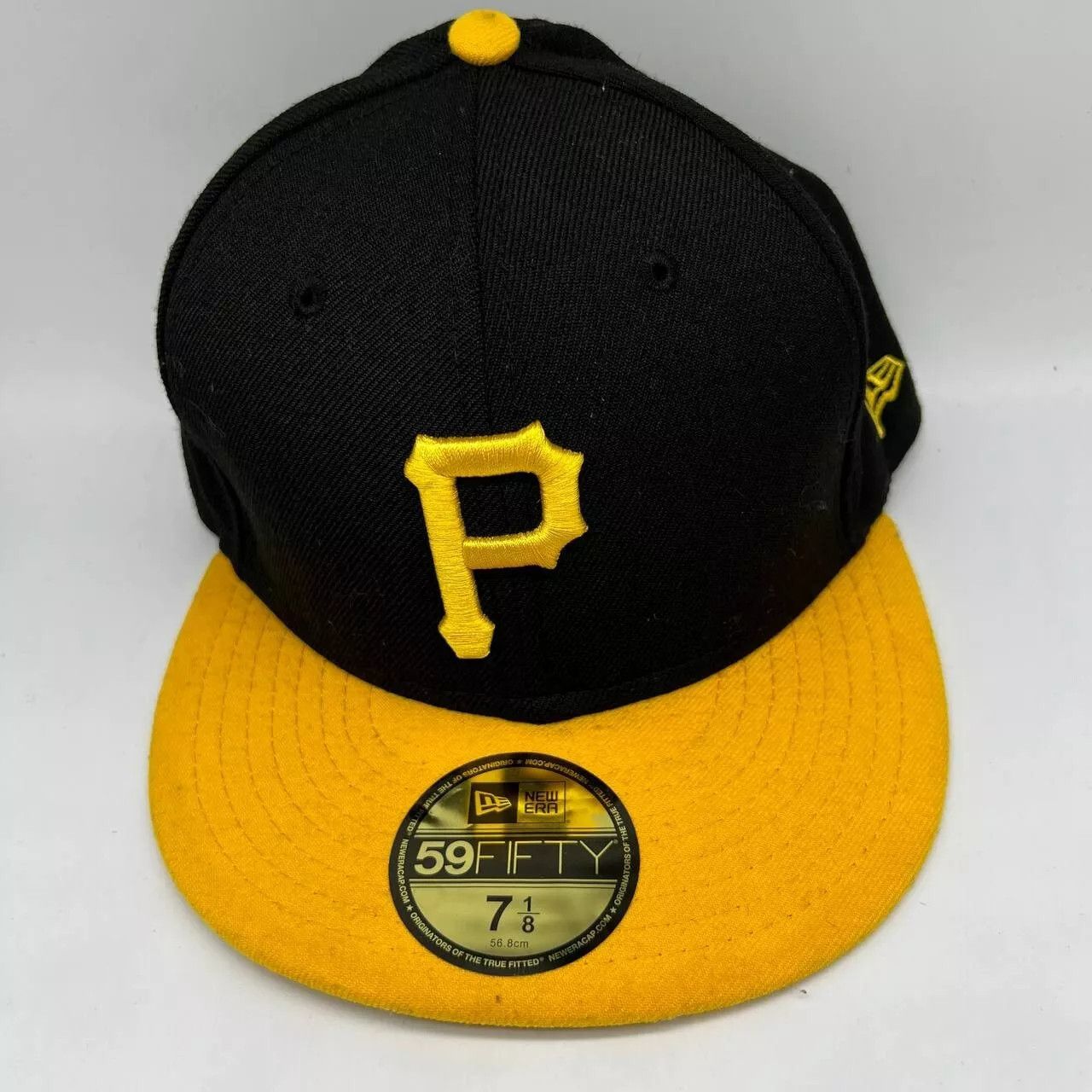 New Era Pittsburgh Pirates MLB 7 1/8 Hat Fitted Cap Black Yellow Men ...